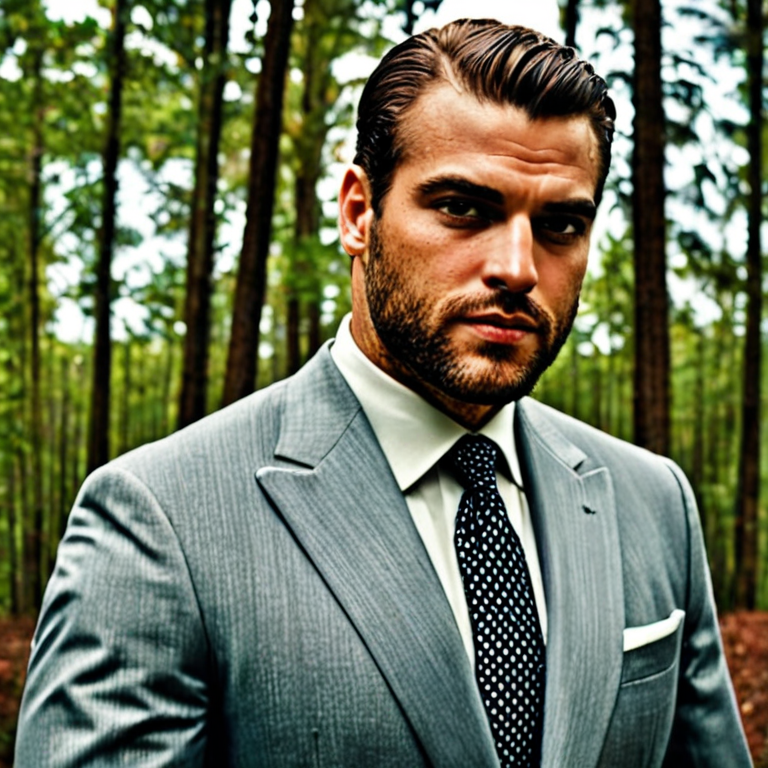 Giant man in a suit