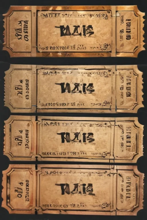 Vintage Ticket Collection Featuring Unique Designs and Artistic ...