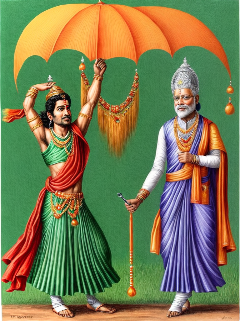 narendra modi and shree ram getup