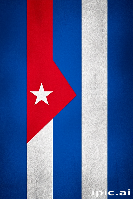 Vibrant Representation of the Cuban Flag with Bold Colors and Design