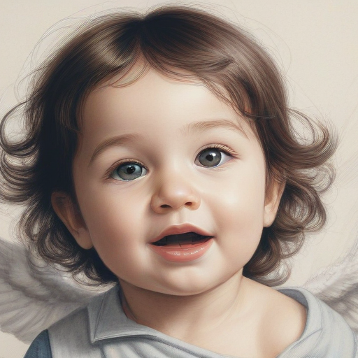 Fine line drawing of flying with baby