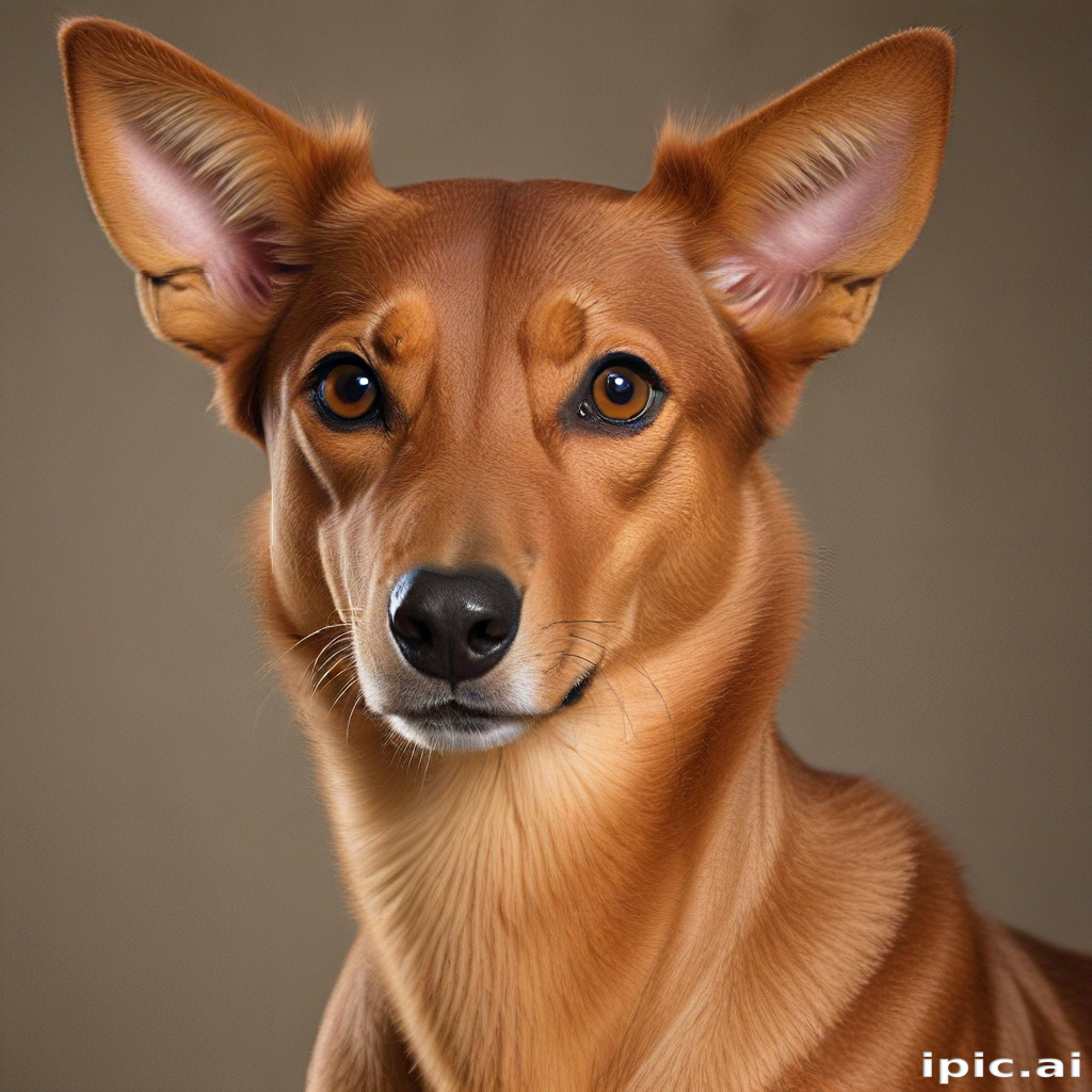 A Beautiful Portrait of a Dog with Expressive Features and Warm Colors.