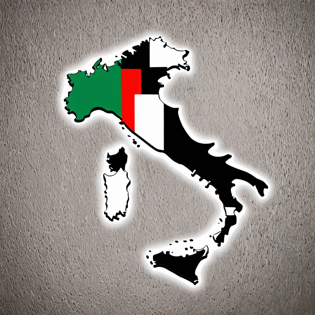 paint pop art italy profile maps black white italian flag background