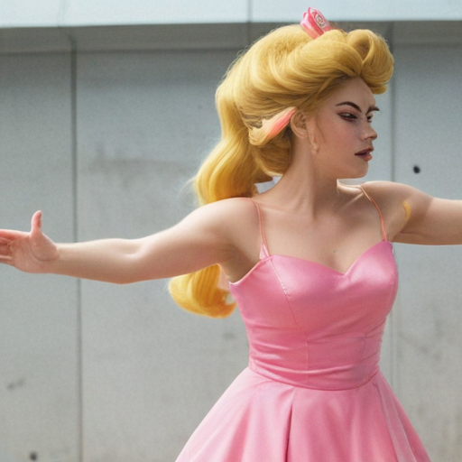 princess peach slapping her butt