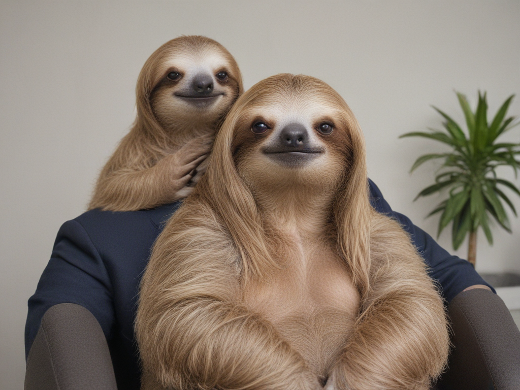 Donald trump sloth chilling with Solana logo