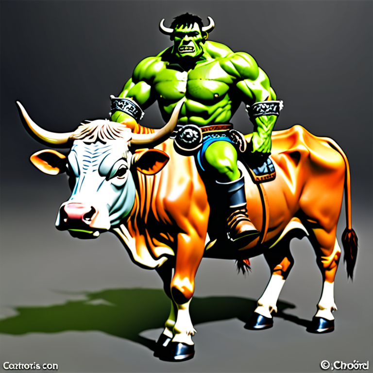 Cow carried by orc