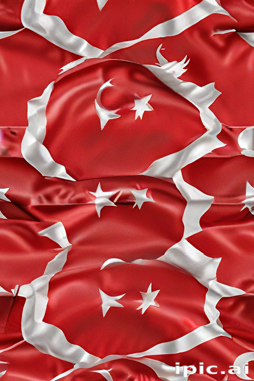 Beautifully Draped Turkish Flag Fabric with Rich Colors and Symbolic Design