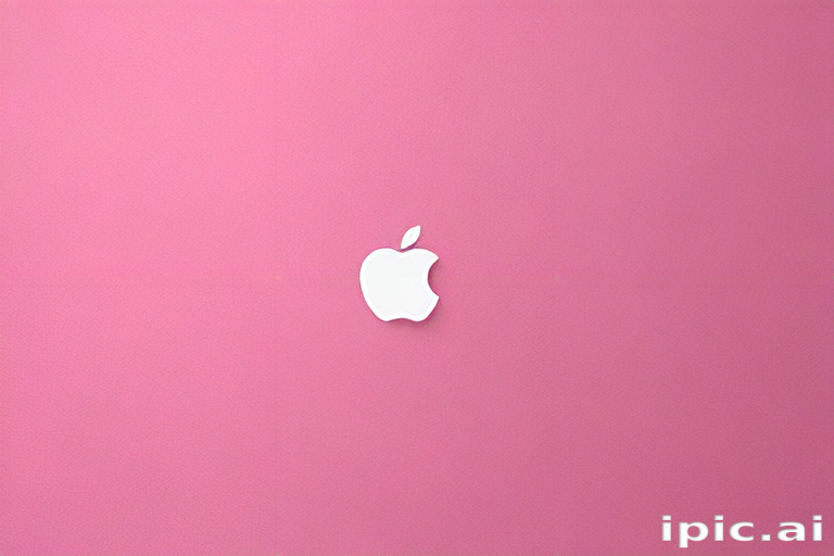 Minimalist Apple Logo on a Soft Pink Background with Modern Aesthetic