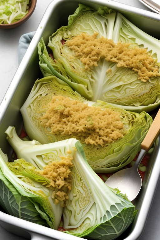 Deliciously Prepared Cabbage Rolls with Savory Filling Ready for Baking
