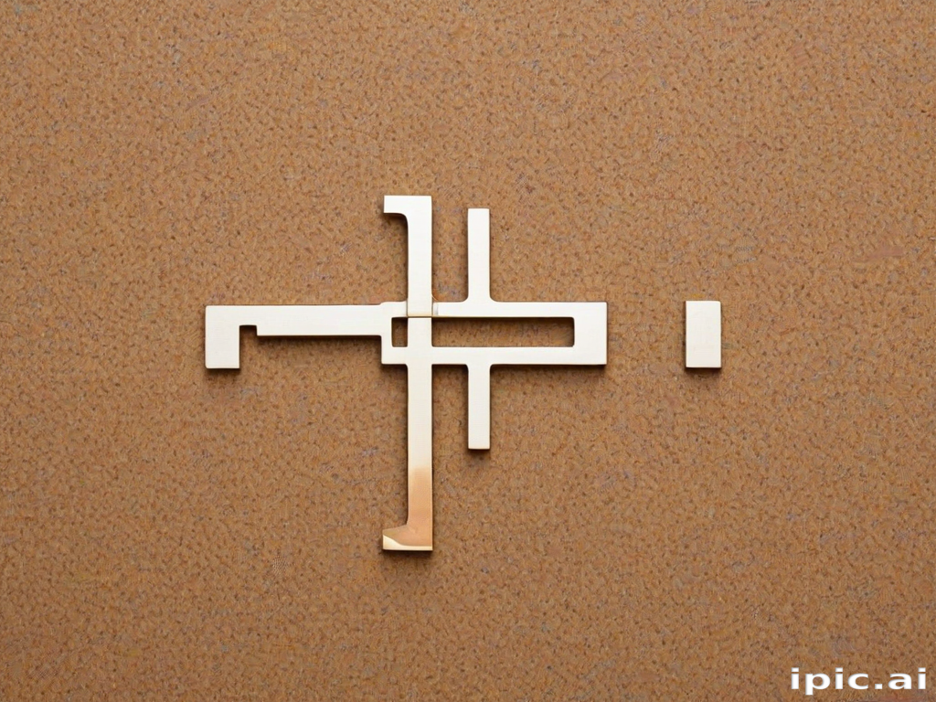Modern Artistic Representation of a Cross on a Textured Background