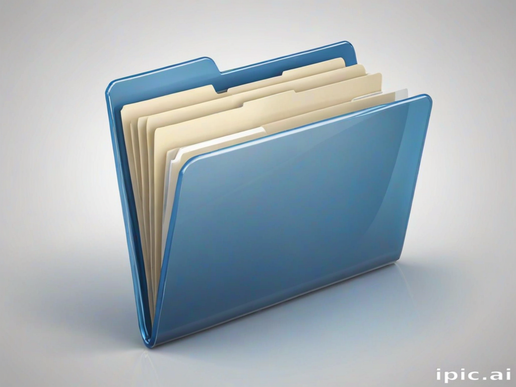 Organized Digital File Folder with Multiple Tabs for Easy Document ...