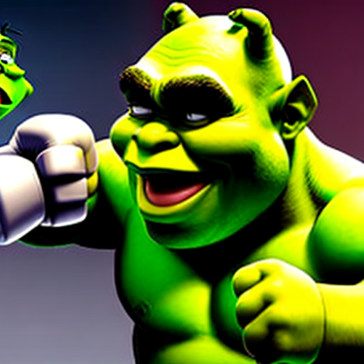 shrek punching john cena