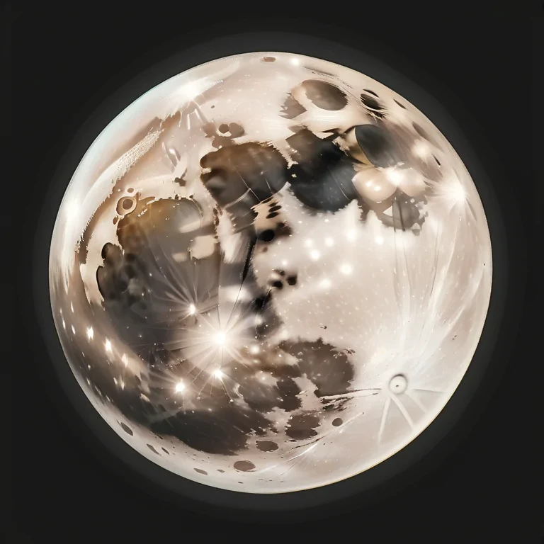 An Ethereal Moon Surrounded by Celestial Wonders and Cosmic Mysteries