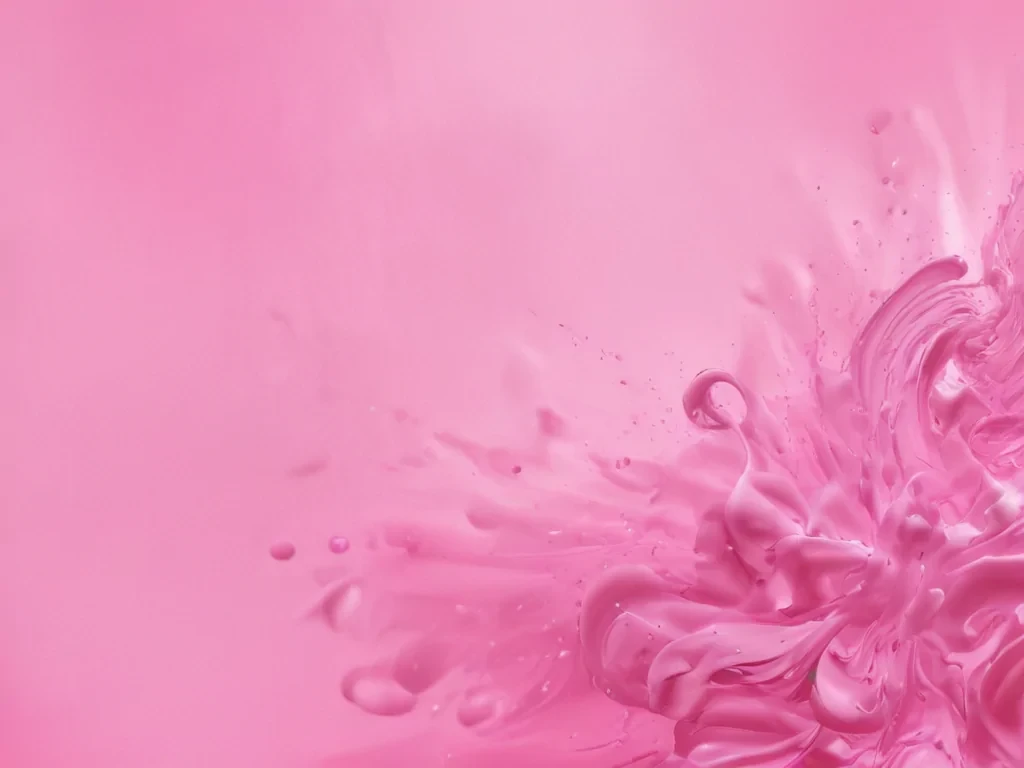 Vibrant Pink Swirls and Splashes Creating an Artistic Abstract Background