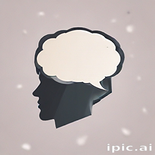Creative Visualization of Thoughts: A Silhouette with a Blank Thought ...