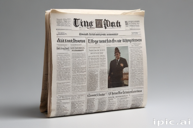 Historical Newspaper Featuring Important Events and Notable Figures ...