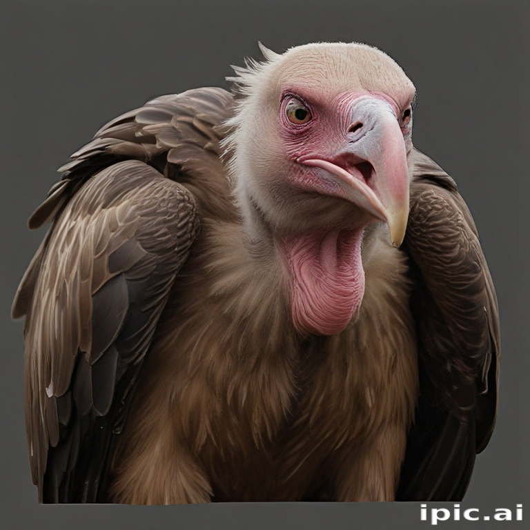 A Majestic Vulture Displaying Its Unique Features and Striking Colors.