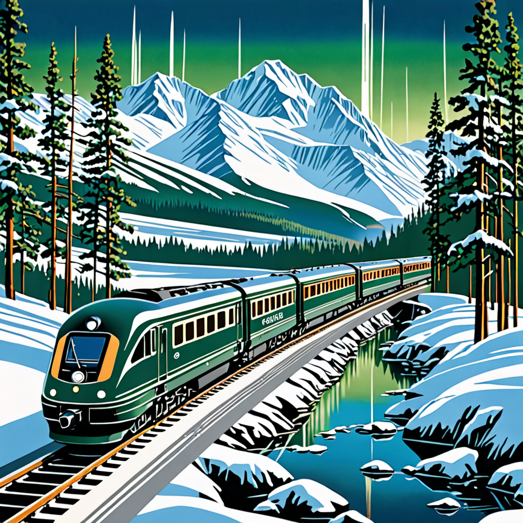 art deco streamline railway corporation poster modern highspeed train ...