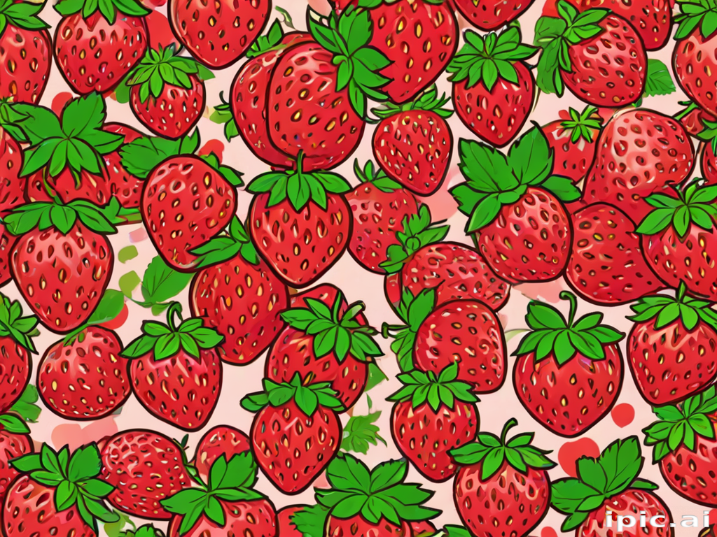 A Vibrant Array of Juicy Strawberries on a Soft Background Design.