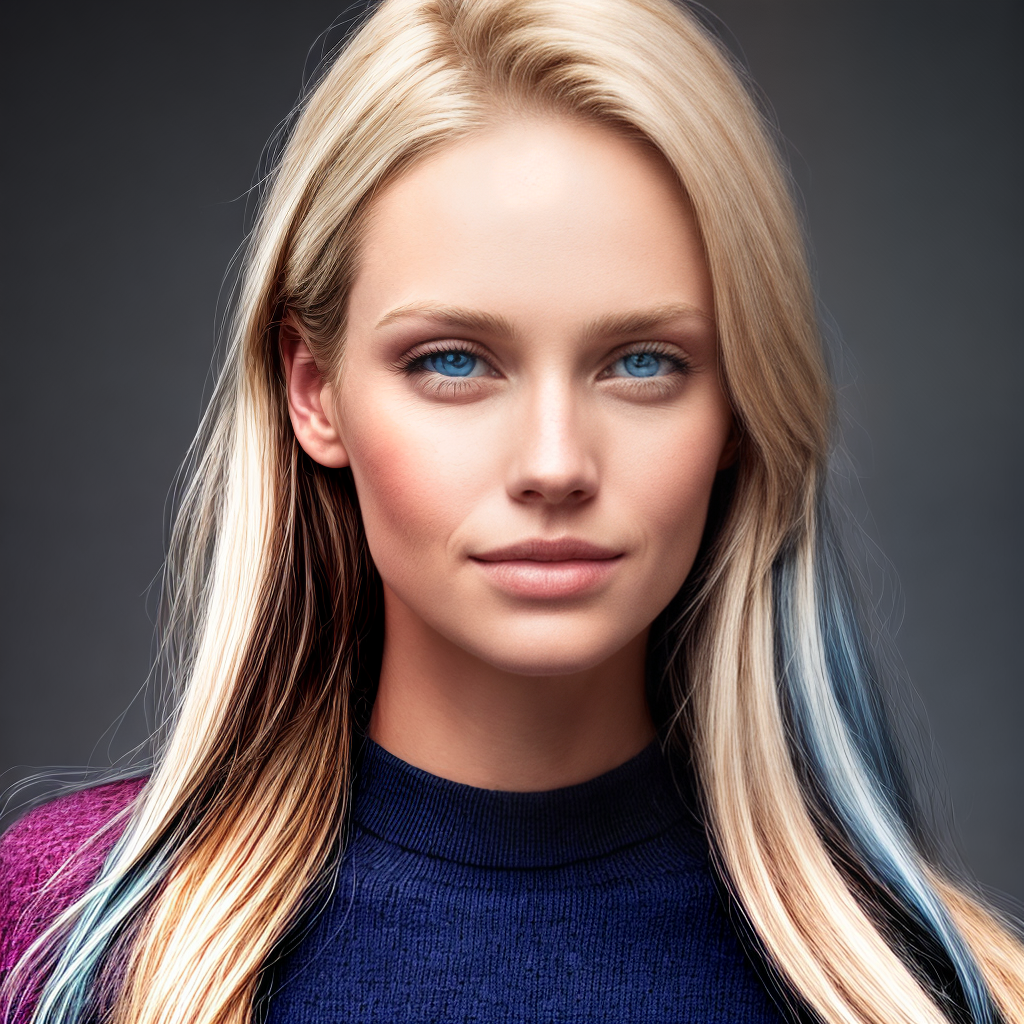 single nordic stunning womam blond hair blue eyes smooth face