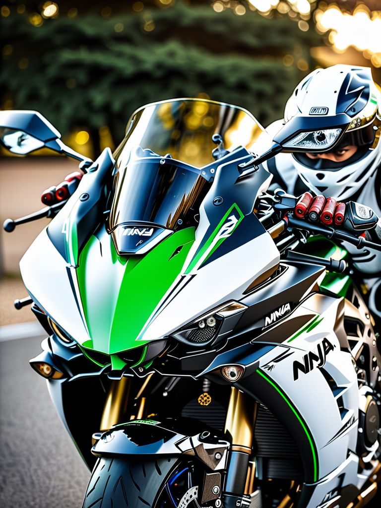 Stunning Kawasaki Ninja Motorcycle Ready for an Adventurous Ride Ahead