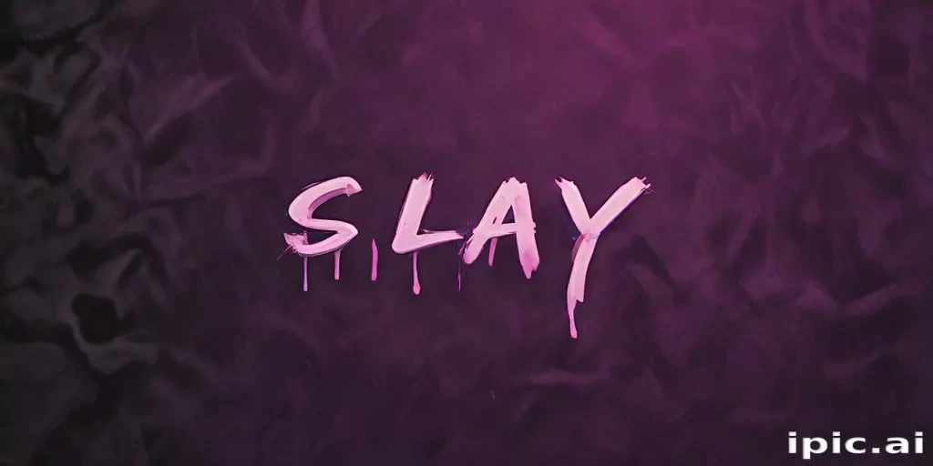 Bold and Vibrant: The Artistic Representation of the Word 'Slay'