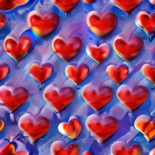 Colorful Hearts on a Vibrant Background: A Celebration of Love and Joy