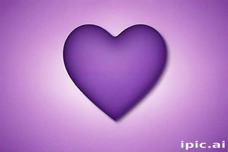 Soft Purple Heart Symbol Against a Gentle Lavender Background Design