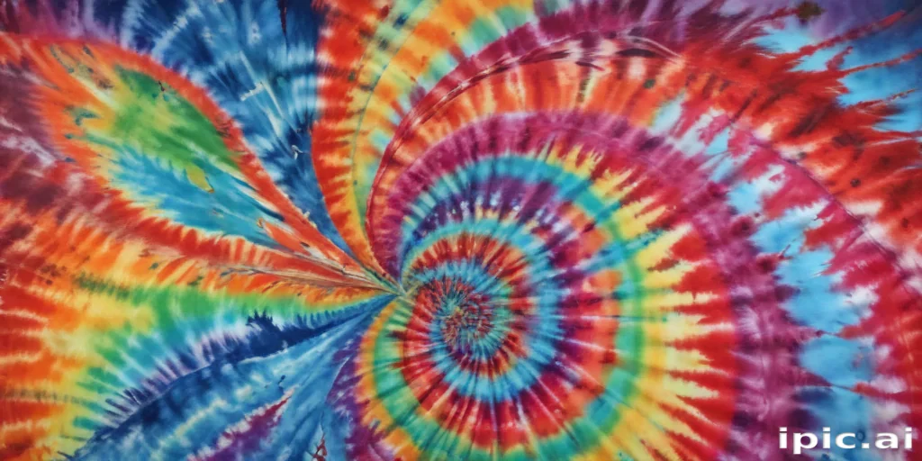 Vibrant Tie-Dye Swirl Pattern in a Kaleidoscope of Colors