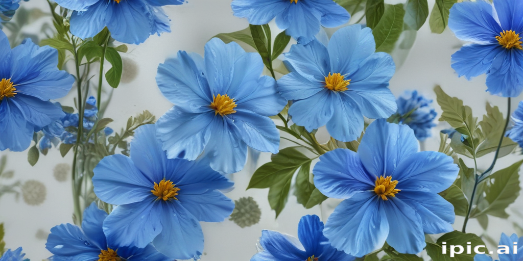 Vibrant Blue Flowers in Full Bloom Against a Soft Background