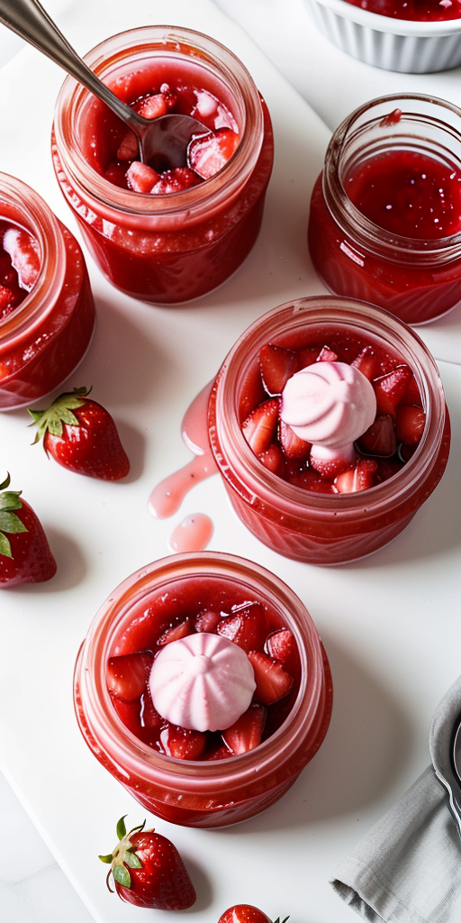 Delicious Homemade Strawberry Jam with Fresh Strawberries and Whipped ...