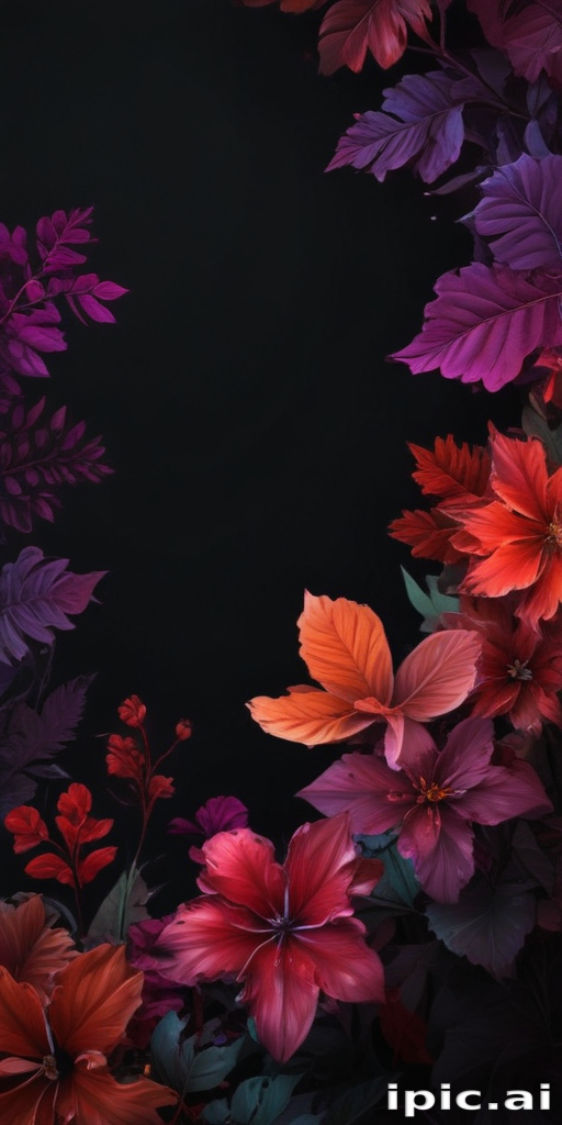Vibrant Floral Arrangements Against a Deep Black Background Creating ...