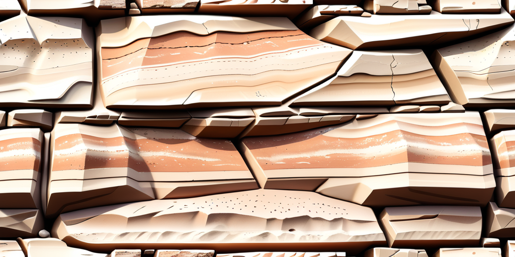 Intricate Patterns of Layered Rock Formations in Earthy Tones and Textures