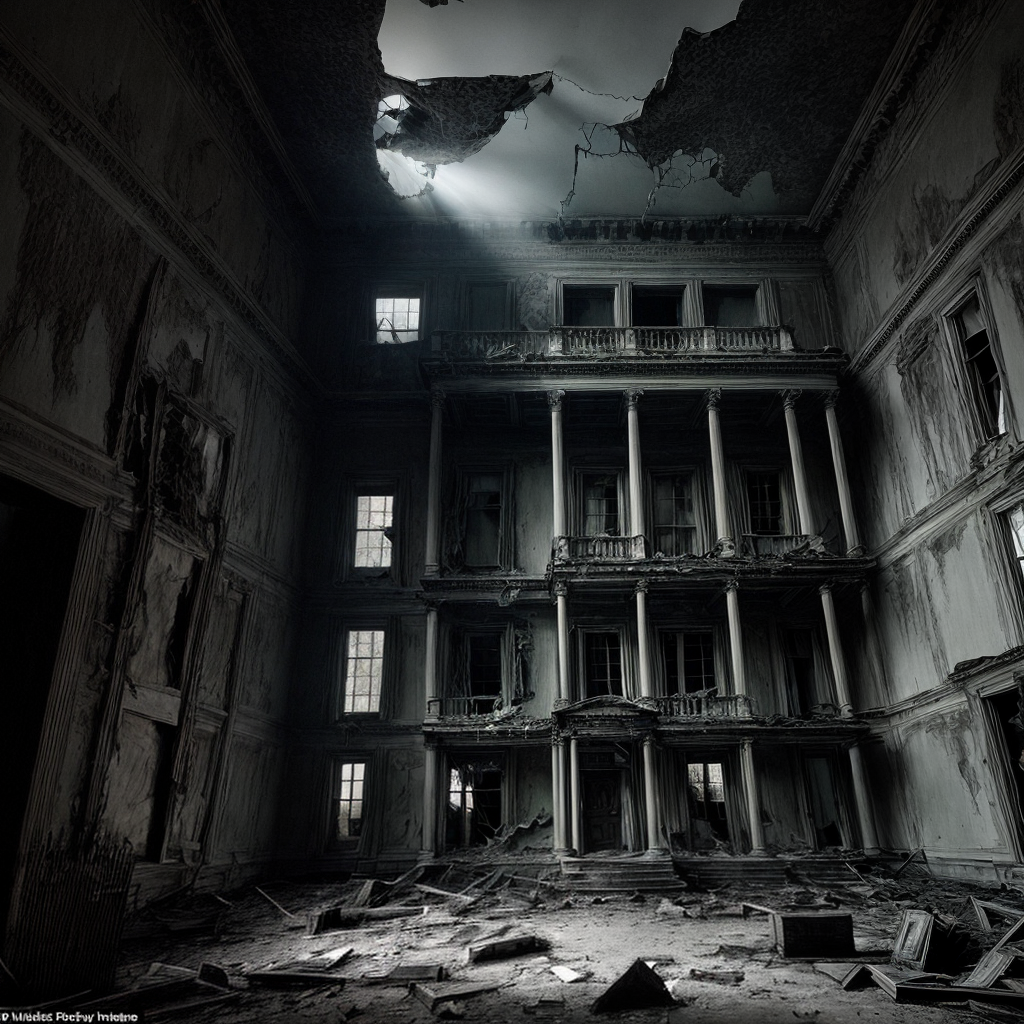 They stumble upon a desolate mansion, its windows shattered and the air ...