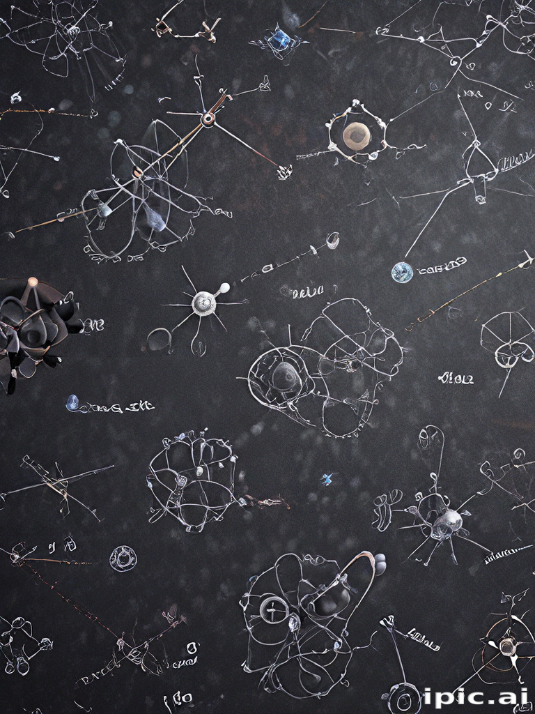 Intricate Scientific Diagrams Illustrating Complex Theories of Particle ...