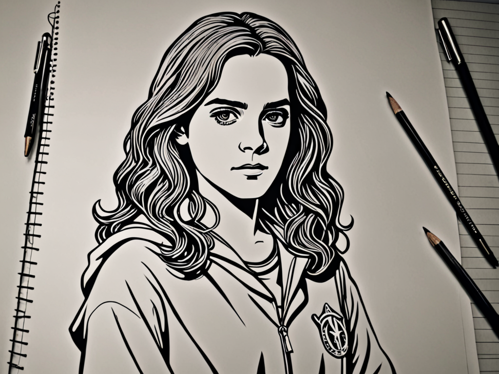Hermione Granger line art