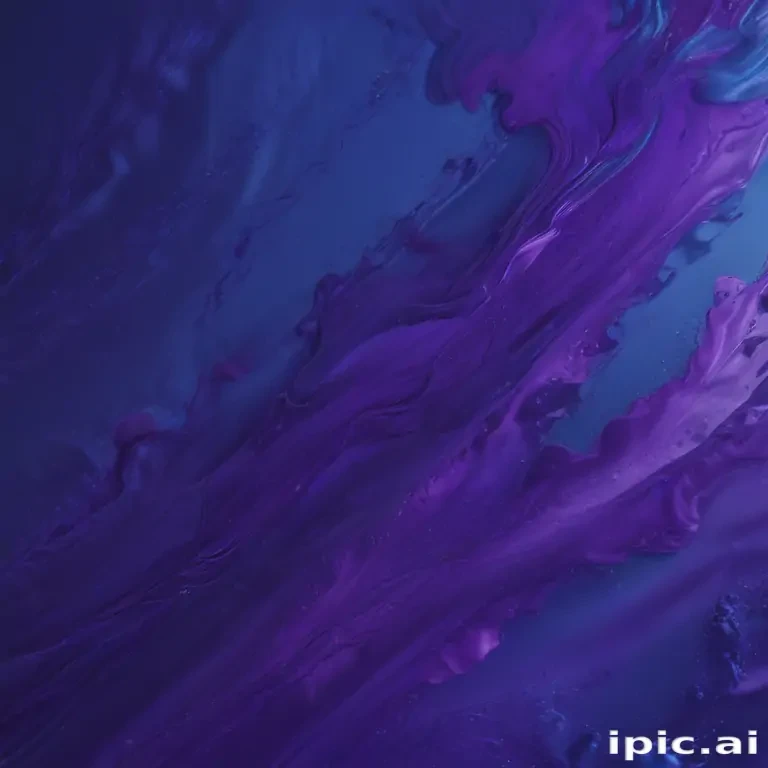 Abstract Swirls of Vibrant Purple and Blue Paint Blending Together ...