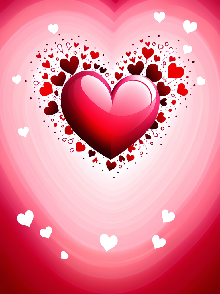 A Beautifully Designed Heart Filled with Love and Romantic Elements