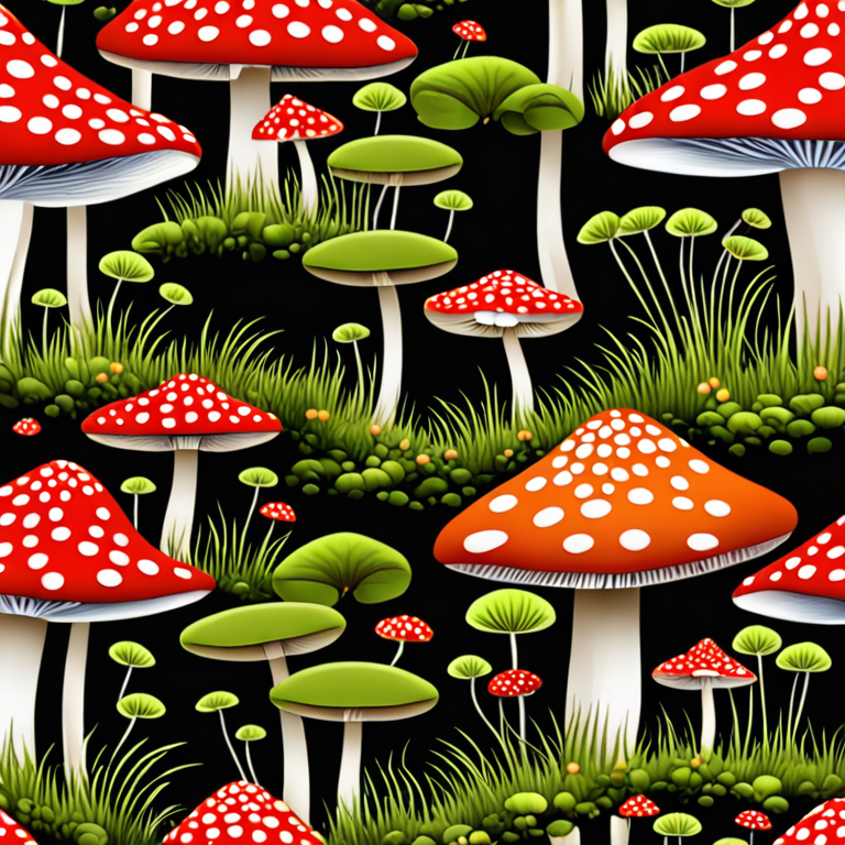 Mushroom forest colorful