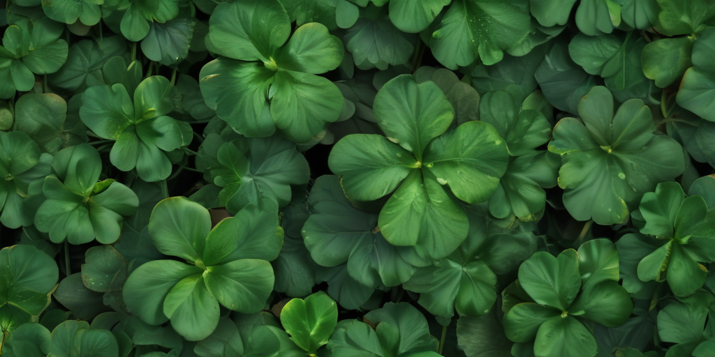 Vibrant Green Foliage of Lush Clover Leaves in Natural Harmony
