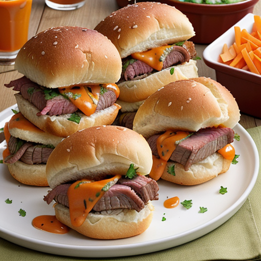 Delicious Homemade Sliders with Tender Roast Beef and Savory Sauce