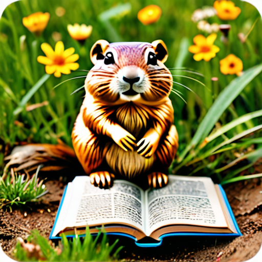 gopher reading a book