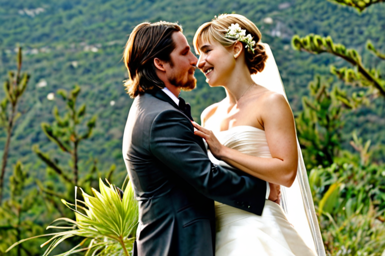 christian bale and Allison Mack Wedding romantic scene