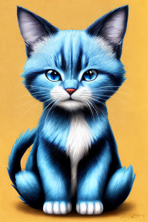 Anime blue cat
