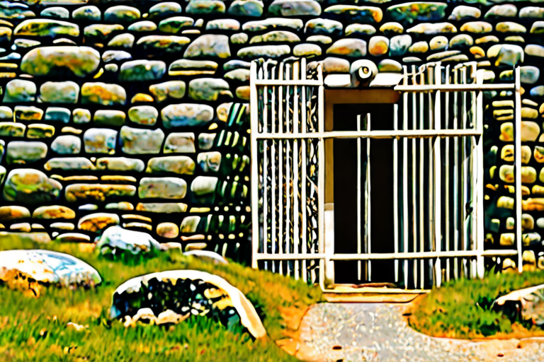 a prison within a cape witch prison bars on cape rocks