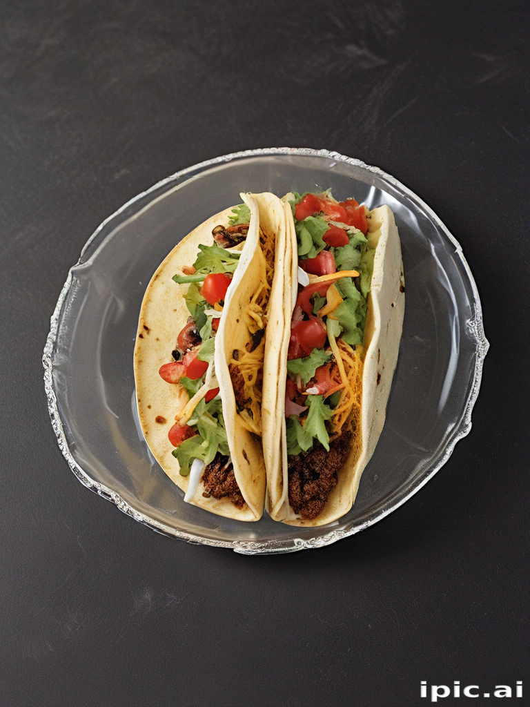 Deliciously Crafted Tacos with Fresh Ingredients on a Decorative Plate