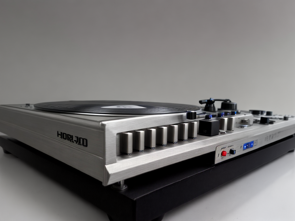 interior setup dj turntables mixer