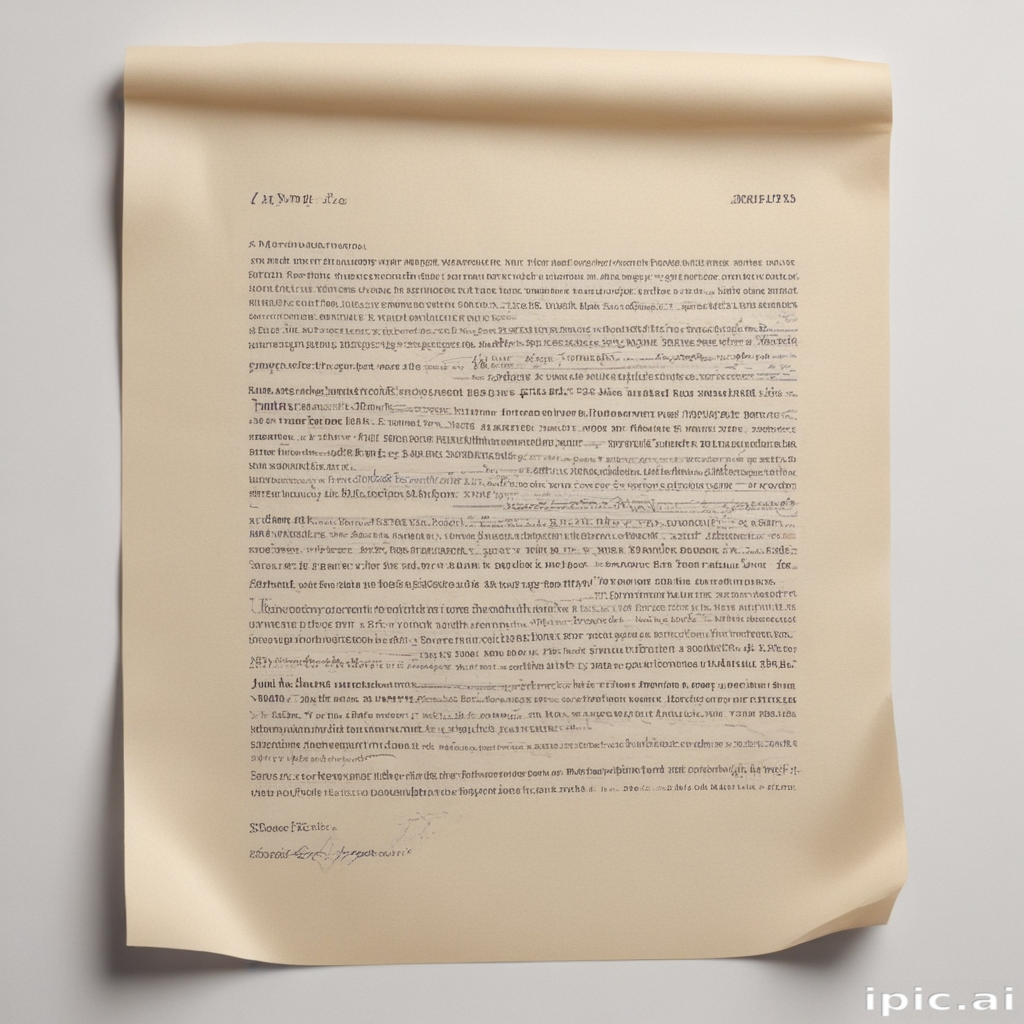 Historical Document Featuring Text on Beige Parchment with Elaborate Script