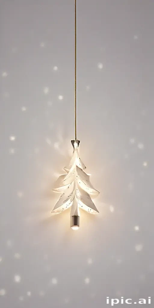 Elegant Christmas Tree Pendant Light Illuminating a Cozy Holiday Atmosphere