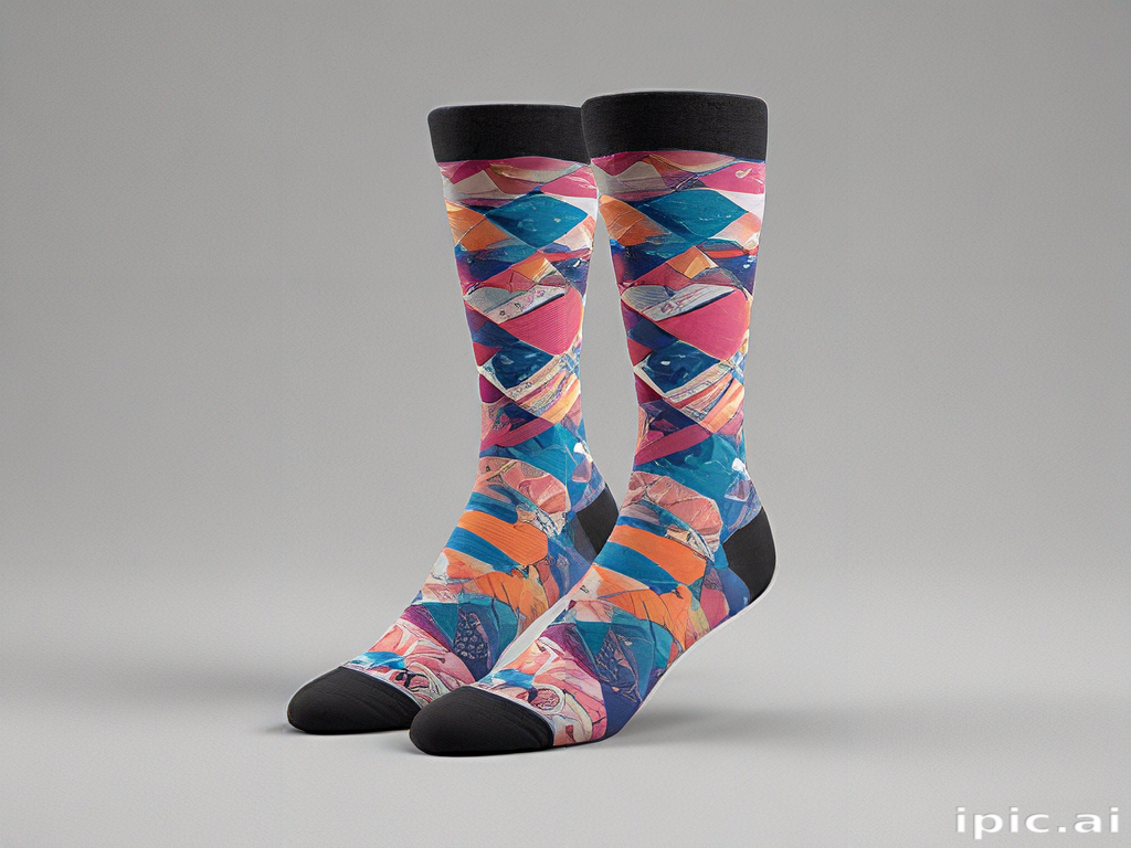 Colorful and Stylish Knee-High Socks with Geometric Patterns and ...